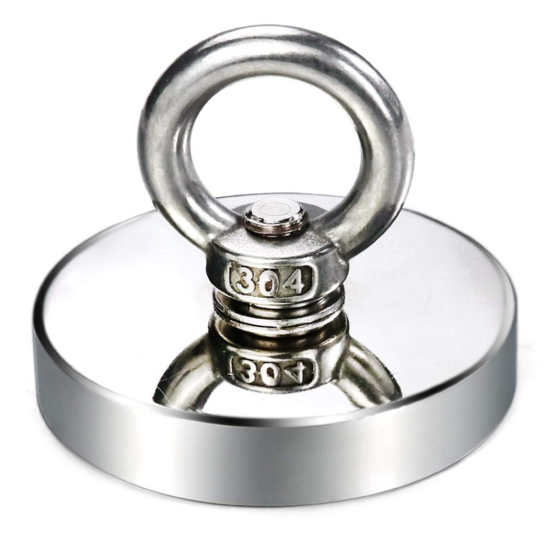 Magnet fishing D 75 - Forță 160 kg - din neodim, formă oală